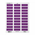 Modern Minimal Purple Return Address Labels | Zazzle
