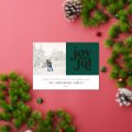 Modern minimal red Christmas Foil Holiday Card | Zazzle