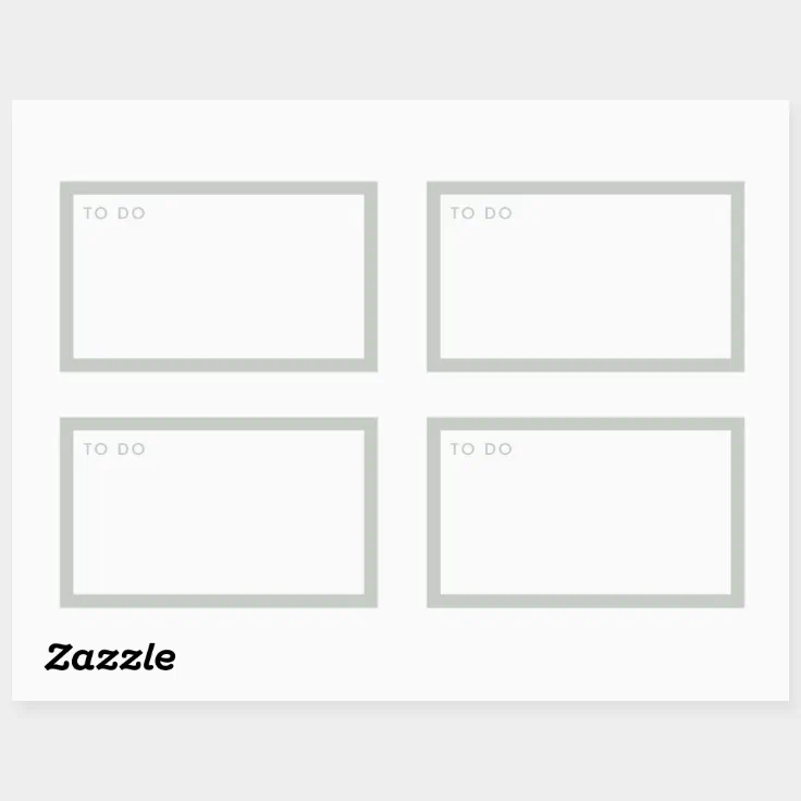 Modern Minimal Sage Green To Do Planner Rectangular Sticker | Zazzle