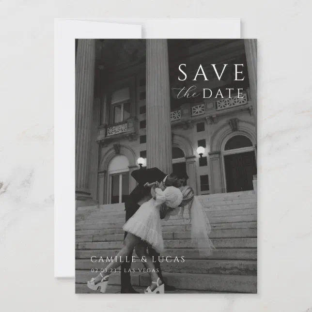 Modern Minimal Save the Date Invitation | Zazzle
