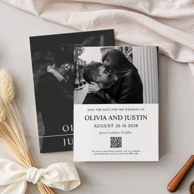 Modern Minimal Save the Date Invitation | Zazzle
