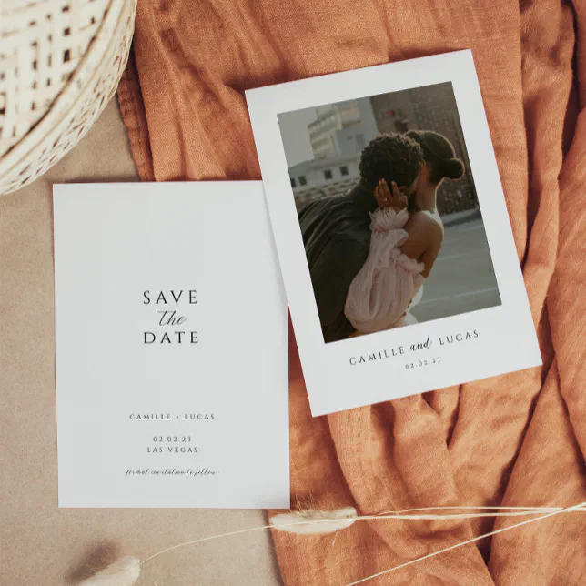 Modern Minimal Save the Date Invitation | Zazzle