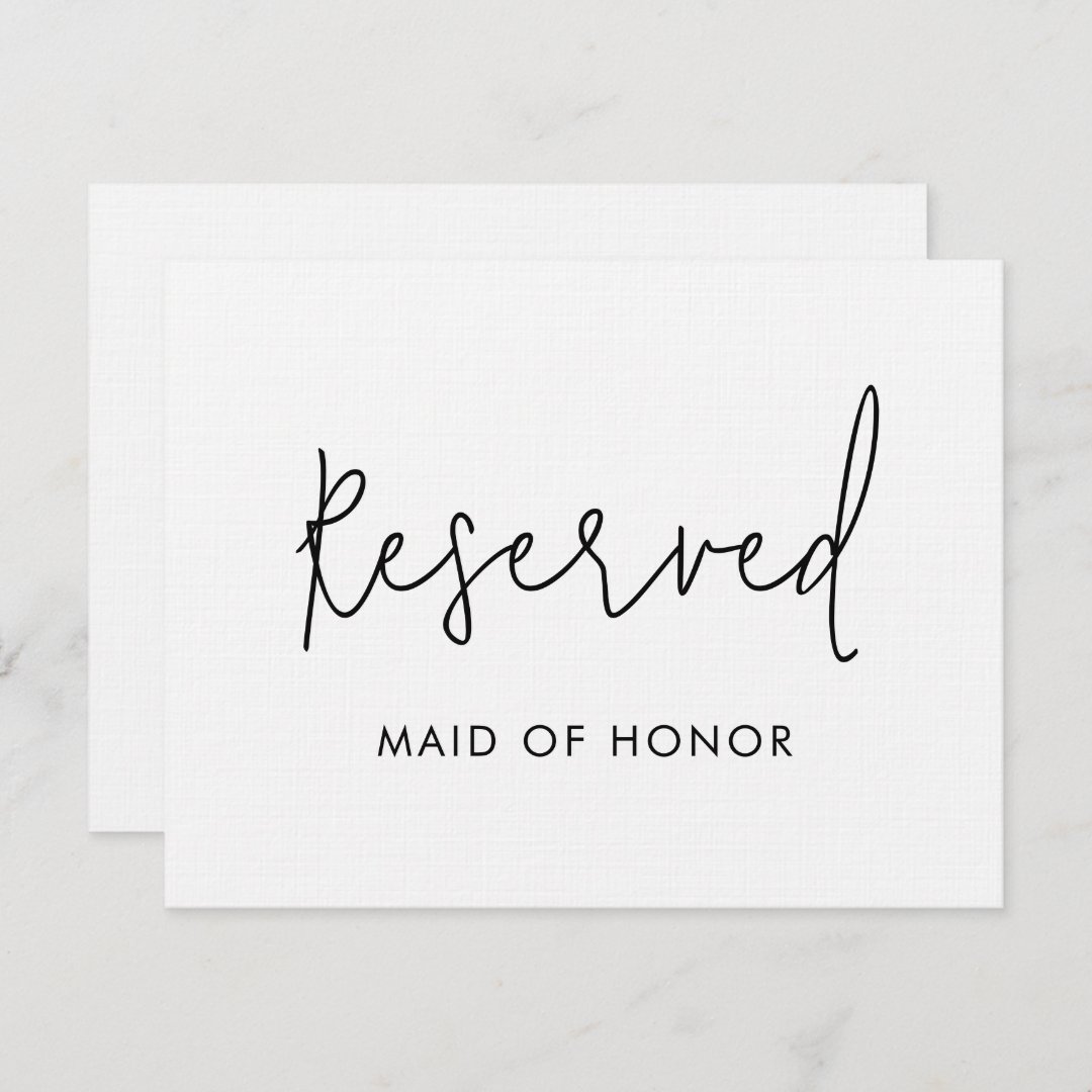 Modern Minimal Script Reservation Sign Wedding Invitation | Zazzle