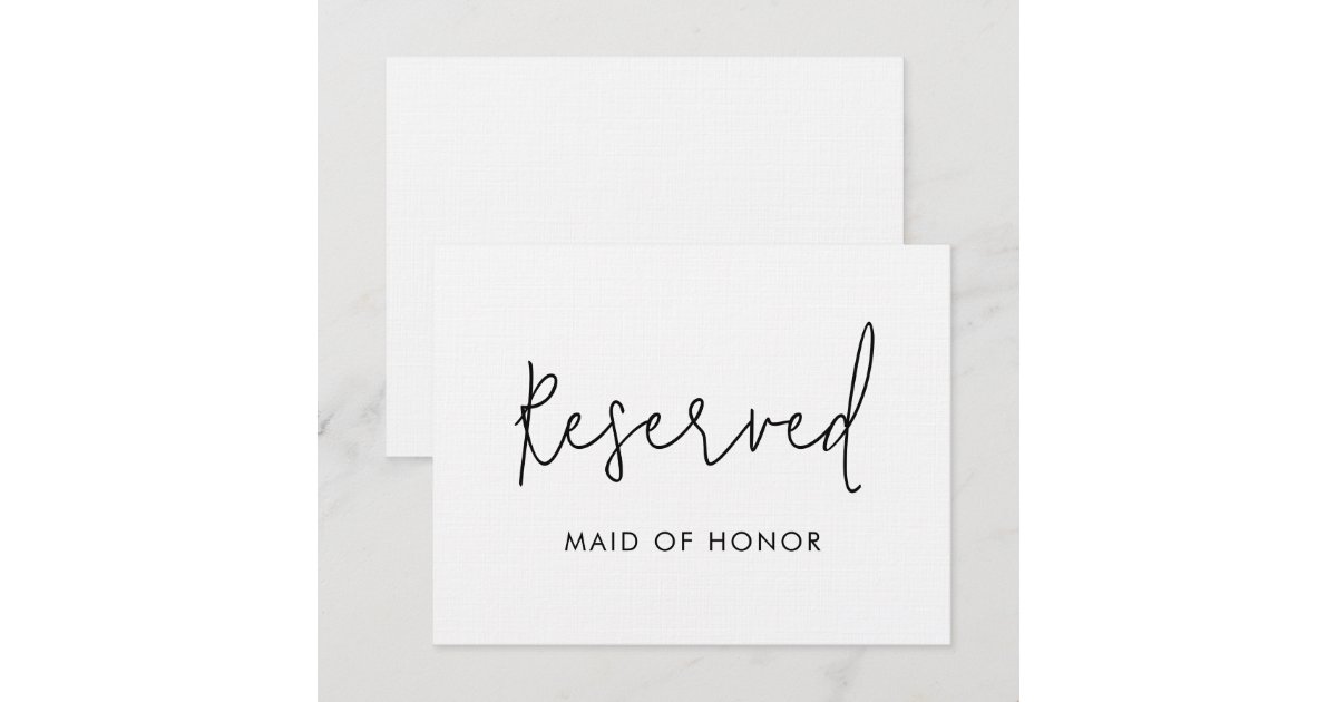 Modern Minimal Script Reservation Sign Wedding Invitation | Zazzle