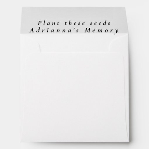 Modern Minimal Script Seed Packet Memorial Funeral Envelope | Zazzle