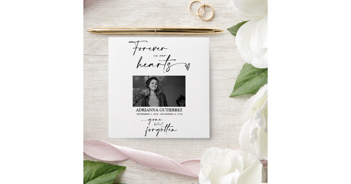 Modern Minimal Script Seed Packet Memorial Funeral Envelope | Zazzle