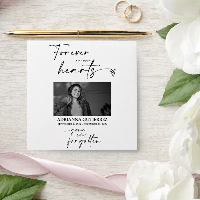 Modern Minimal Script Seed Packet Memorial Funeral Envelope | Zazzle