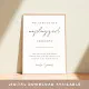 Modern Minimal Script Unplugged Ceremony Sign | Zazzle