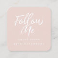 Modern & Minimal Social Media Follow Me Photo Square Business Card | Zazzle