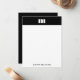 Modern Minimal Solid Black Monogram Vertical Note Card | Zazzle
