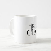 Modern Minimal The CEO Black Coffee Mug | Zazzle