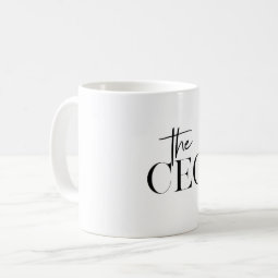 Modern Minimal The CEO Black Coffee Mug | Zazzle