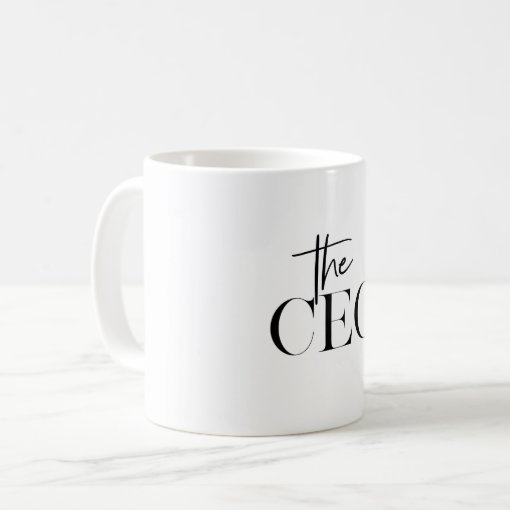 Modern Minimal The CEO Black Coffee Mug | Zazzle