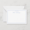 Modern Minimal Typography Script Baby Blue Note Card | Zazzle