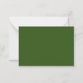 Modern Minimal Typography Script Green Note Card | Zazzle