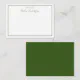 Modern Minimal Typography Script Green Note Card | Zazzle