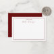 Modern Minimal Typography Script Maroon Note Card | Zazzle