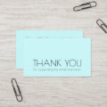 Modern Minimal Typography Thank You Light Blue Business Card | Zazzle