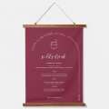 Modern Minimal | Wedding Bar Menu Hanging Tapestry | Zazzle