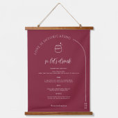 Modern Minimal | Wedding Bar Menu Hanging Tapestry | Zazzle