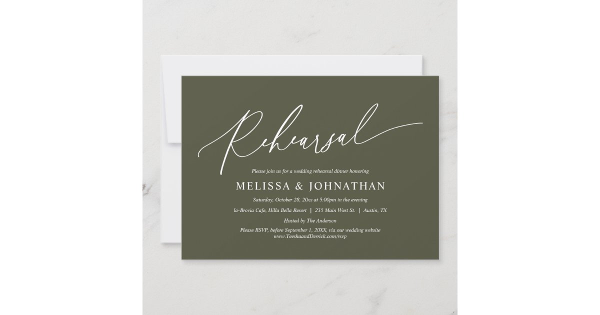 Modern Minimal, Wedding Rehearsal Dinner Dancing Invitation | Zazzle