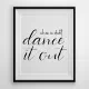 Modern Minimal When In Doubt Dance It Out Quote Poster | Zazzle