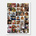 Modern Minimal White Party Sign - 35 Photo Collage | Zazzle