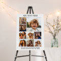 Modern Minimal White Party Sign - 9 Photo Collage | Zazzle