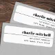 Modern minimal white return address label | Zazzle
