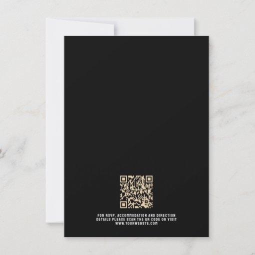 Modern Minimalism with Photo and QR Code wedding Invitation | Zazzle