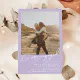 Modern minimalist 2 photos engagement party lilac invitation | Zazzle