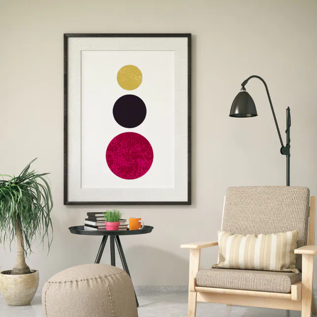 Modern Minimalist Abstract Elegant Art Poster | Zazzle