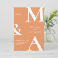 Modern Minimalist Apricot Wedding Invitation | Zazzle