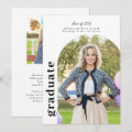 Modern Minimalist Arch 2 Photo Graduate Graduation Announcement | Zazzle