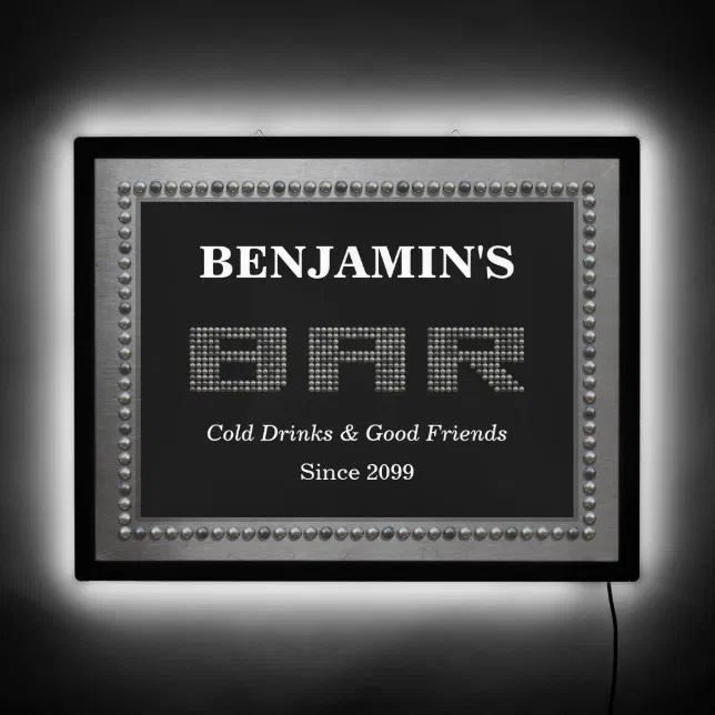 Modern Minimalist Bar Led Sign | Zazzle