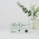 Modern minimalist black and greenorder thank you business card | Zazzle