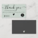 Modern minimalist black and greenorder thank you business card | Zazzle