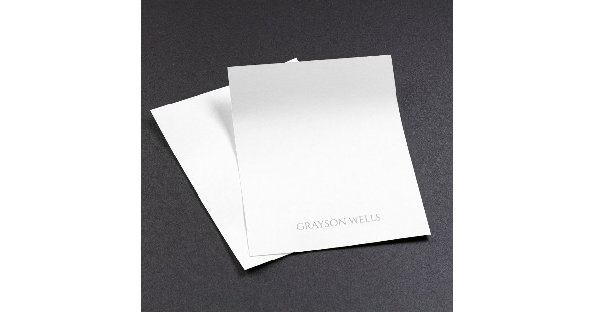 Modern Minimalist Black and Grey Professional Notepad | Zazzle