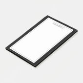 Modern Minimalist Black And White Personalized Post-it Notes | Zazzle