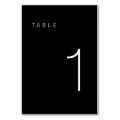 Modern Minimalist Black and White Table Number 1 | Zazzle