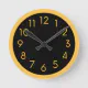 Modern Minimalist Black And Yellow Kitchen Round Clock | Zazzle