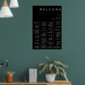 Modern Minimalist Black Font Alphabetical Seating Poster | Zazzle
