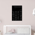 Modern Minimalist Black Font Alphabetical Seating Poster | Zazzle