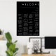 Modern Minimalist Black Font Alphabetical Seating Poster | Zazzle