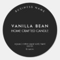 Modern Minimalist Black Homemade Product Label | Zazzle