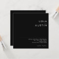 Modern Minimalist | Black Square Wedding Invitation | Zazzle