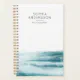 Modern Minimalist Blue Watercolor Ocean Planner | Zazzle