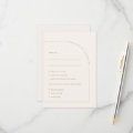Modern Minimalist Boho Arch Meal Choices RSVP Card | Zazzle