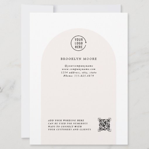 Modern Minimalist Boho Arch | Pricing Flyer | Zazzle