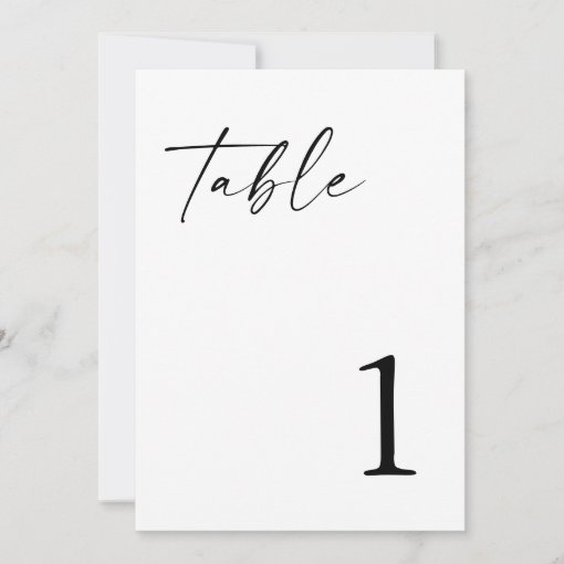 Modern Minimalist Boho Wedding Table Numbers | Zazzle
